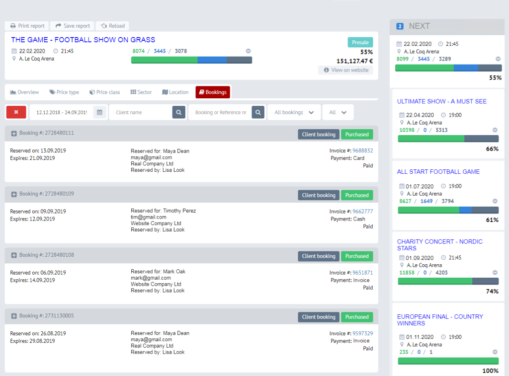 Custom Event Ticketing Software with a Sales Boosting Reporting ...
