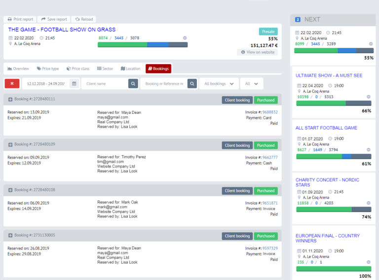 Custom Event Ticketing Software with a Sales Boosting Reporting ...